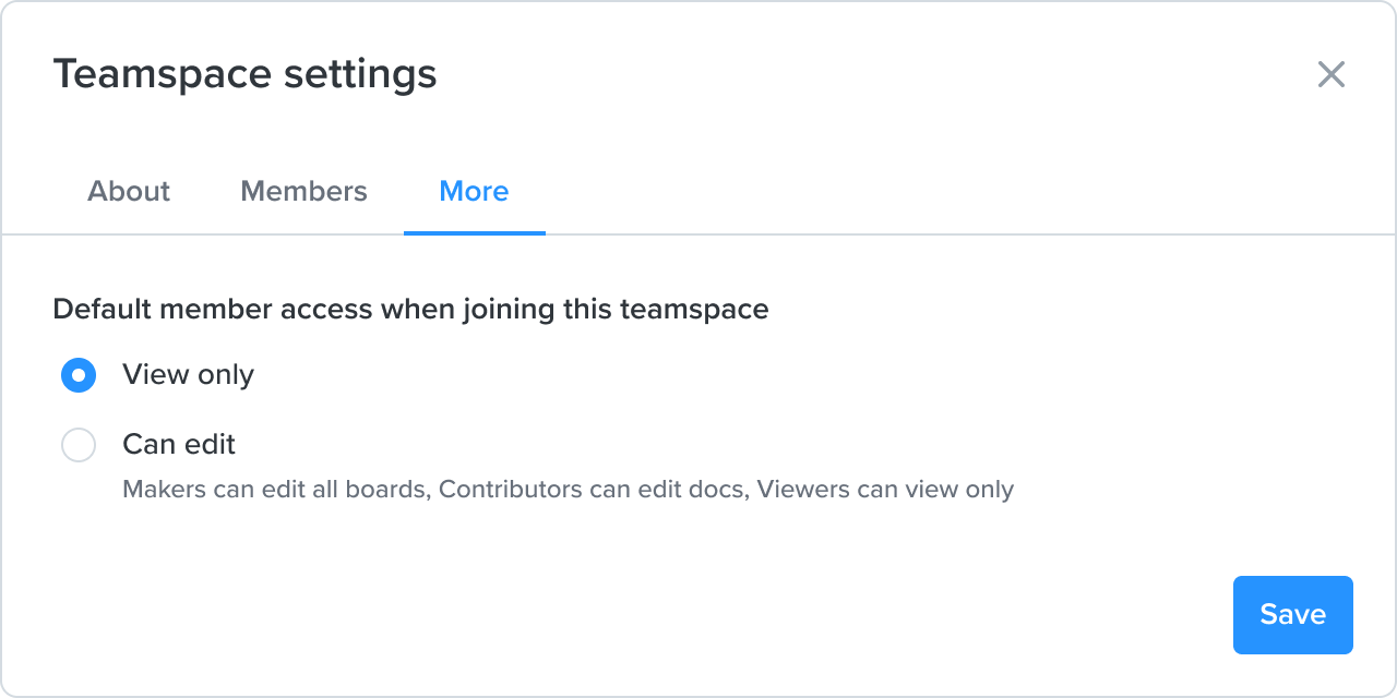 New board sharing: Teamspace types and member access levels ...